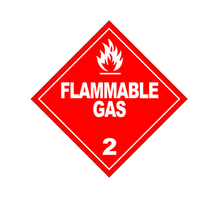 Class 2.1 Flammable Gas Label DG-02A